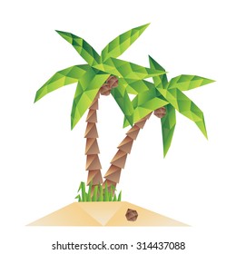 74 Falling coconut tree Stock Illustrations, Images & Vectors ...