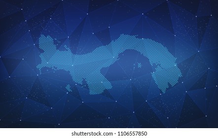Panama Digital Map Stock Illustration 1106557850 | Shutterstock