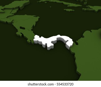 Panama Map 3d Illustration Stock Illustration 554533720 | Shutterstock
