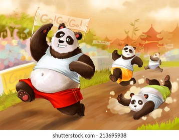 689 Panda running Images, Stock Photos & Vectors | Shutterstock