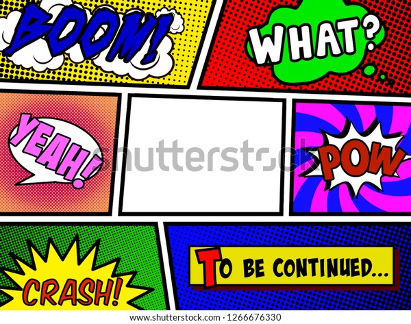 Panel Comic Book Page Layout Empty Stock Illustration 1266676330 ...