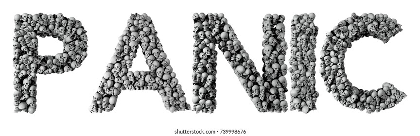Panic Word Made Skull Font 3d Stock Illustration 739998676 | Shutterstock