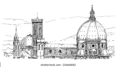 1,044 Hand drawn florence Images, Stock Photos & Vectors | Shutterstock