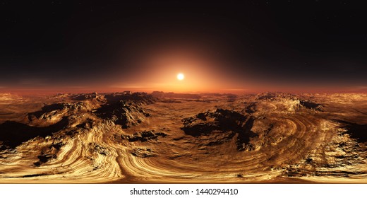 Panorama Mars Hdri Environment Map Round Stock Illustration 1440294410