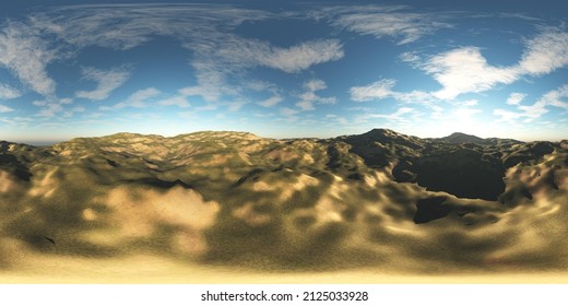 Panorama Sandy Desert Environment Map Hdri Stock Illustration ...