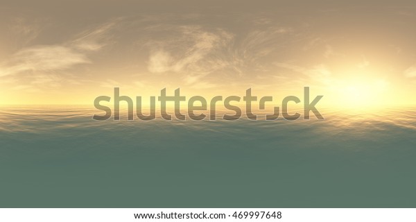 Panorama Sea Sunset 3d Rendering Environment 库存插图 469997648 | Shutterstock