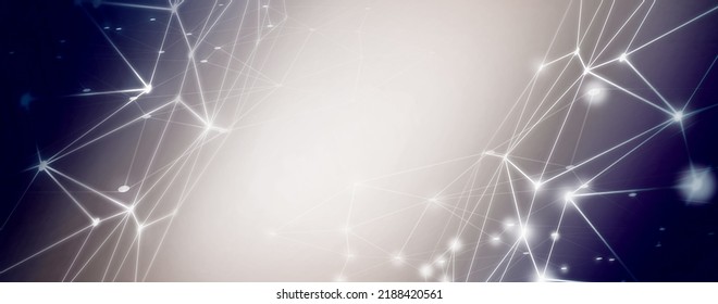 Panoramic Abstract Dot Triangle Connection Background Stock ...