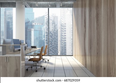 Panoramic Open Space Office Rows Computer Stock Illustration 687029359 ...