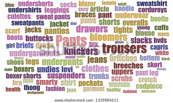 Pants Word Cloud Rows Isolated Stock Illustration 1339884611 | Shutterstock