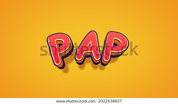 Pap Comic Speech 3d Text Style Stock Illustration 2022638837 | Shutterstock