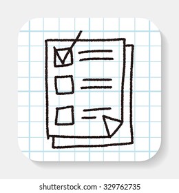 Paper Checking List Doodle Drawing Stock Illustration 329762735 ...