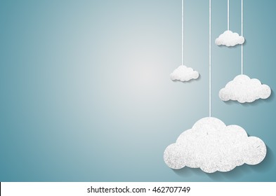 Paper Clouds Background Stock Illustration 462707749 | Shutterstock