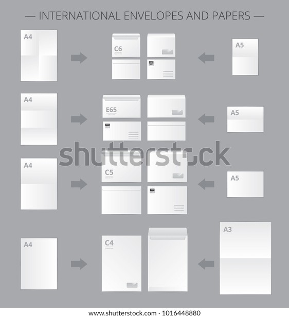 Paper Documents Set Realistic Images Mail Stock Illustration 1016448880 ...
