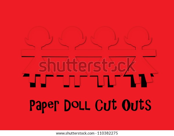 Paper Doll Cut Outs Stock Illustration 110382275 | Shutterstock