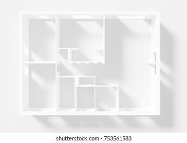 Paper Model Apartment 3d Render 스톡 일러스트 753561583 | Shutterstock