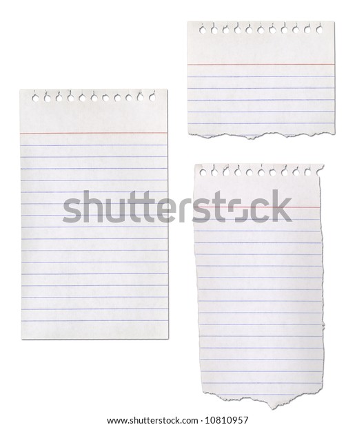 Paper Notepad Collection Ripped Stock Illustration 10810957