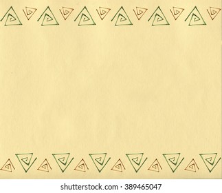Paper Texture Background Ethnic Border Design Stock Illustration ...