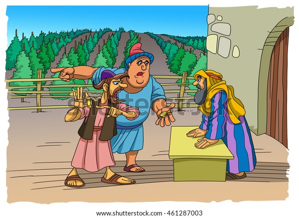 Parable Jesus Christ About Workers Vineyard Stock Illustration 461287003
