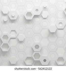 Parametric Hexagonal Pattern 3d Illustration: ilustrações stock ...
