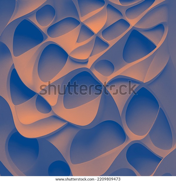 Parametric Pattern Layered Liquid Shapes Trendy Stock Illustration ...