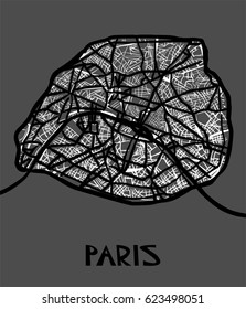 831 Map paris drawn Images, Stock Photos & Vectors | Shutterstock