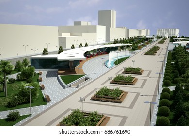 Park Architecture Render 3d Rendering 스톡 일러스트 686761690 | Shutterstock