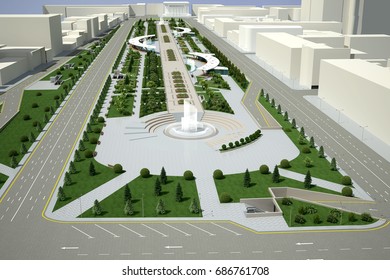 Park Architecture Render 3d Rendering 스톡 일러스트 686761708 | Shutterstock