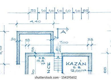 Part Architectural Project Closeup Stock Illustration 154195652 ...