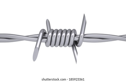 Part Barbed Wire Isolated Render On 스톡 일러스트 185923361 | Shutterstock