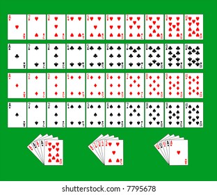 Partial Deck Playing Cardsace Ten Stock Illustration 7795678
