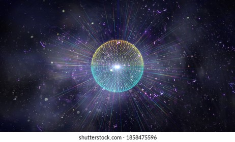 Particle Geometry Planet Abstract Particles Background Stock ...