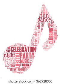 Party Note Word Cloud Concept On Stock Illustration 362928350 ...