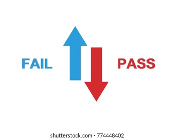 Pass Vs Fail Concept Arrow 3d Stock Illustration 774448402 | Shutterstock