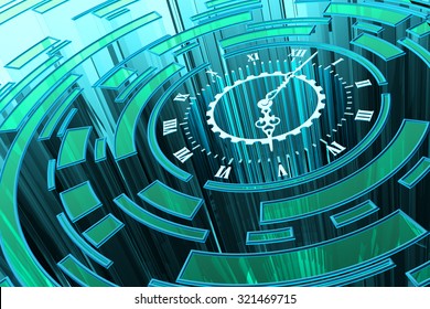 Passing Time Technology Concept Abstract Background Stock Illustration ...