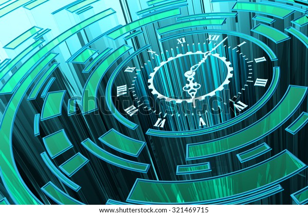 Passing Time Technology Concept Abstract Background Stock Illustration ...