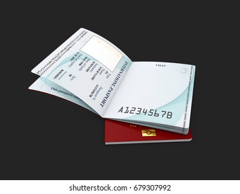 Passport Template Sample Personal Data Page Stock Illustration ...
