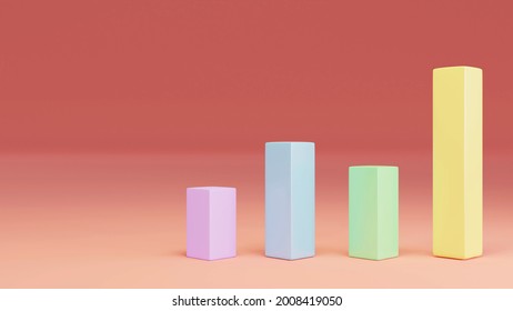 Pastel Graph Bar 3d Rendering Info Stock Illustration 2008419050 ...