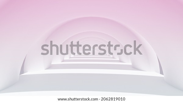 Path Endless Futuristic Architecture Infinite Tunnel Stock Illustration ...