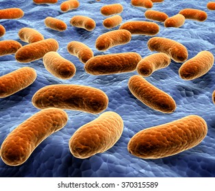 Pathogen Bacteria On Surface 3d Render Stock Illustration 370315589 ...
