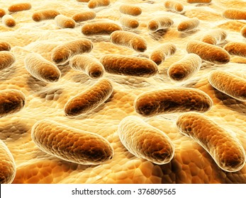 Pathogen Bacteria On Surface 3d Render Stock Illustration 376809565 ...