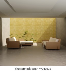 Patio 3d Render Interior Stock Illustration 49040572 | Shutterstock