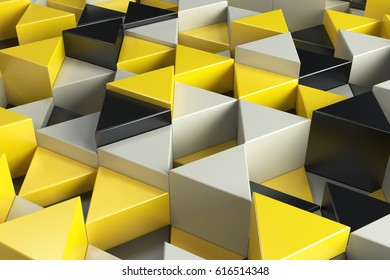 Pattern Black White Yellow Triangle Prisms Stock Illustration 616514348 ...
