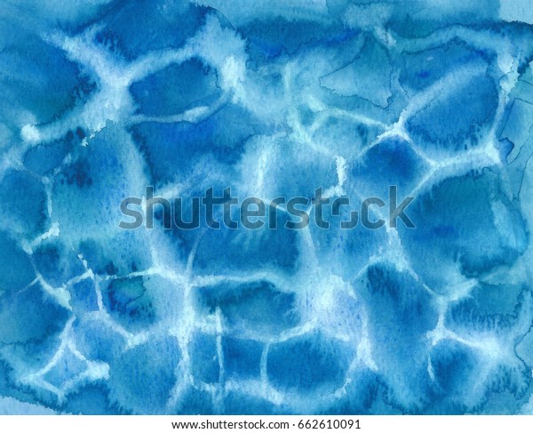 Pattern Dark Blue Sea Shallow Water Stock Illustration 662610091