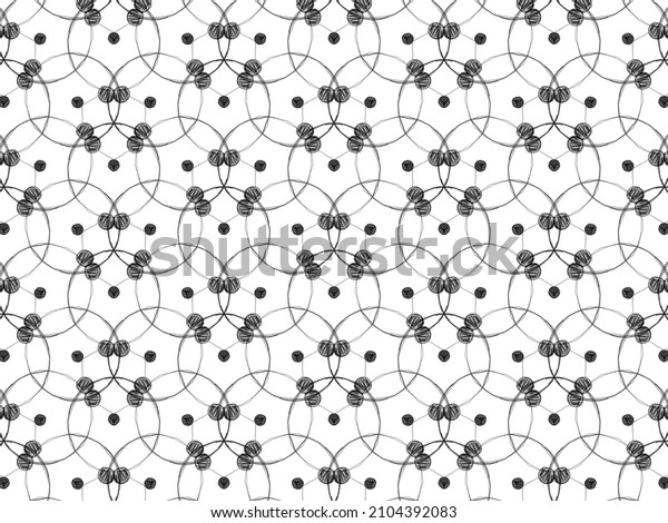 Pattern Design Repeat Monochrome Symmetry Stock Illustration 2104392083 ...