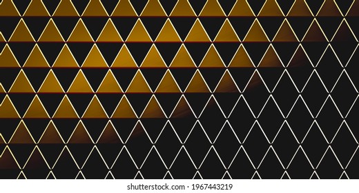 Pattern Equilateral Golden Triangles On Black Stock Illustration ...