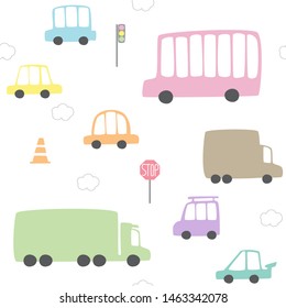 Pattern Hand Drawing Vehicles 스톡 일러스트 1463342078 | Shutterstock