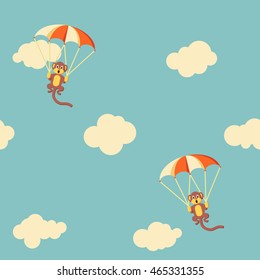 Children Parachute Monkey Wallpaper: เวกเตอร์สต็อก (ปลอดค่าลิขสิทธิ์ ...