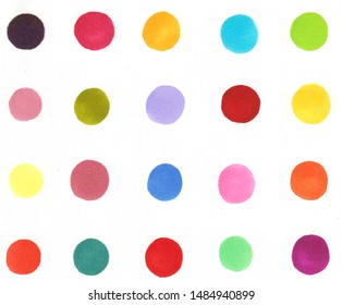 Pattern Multicolored Polka Dots On White Stock Illustration 1484940899 ...