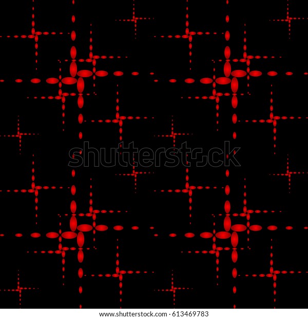 Pattern Red Crosses White Dotted Crosses Stock Illustration 613469783 ...
