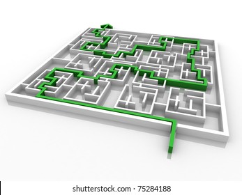Paved Path Through Maze Stock Illustration 75284188 | Shutterstock